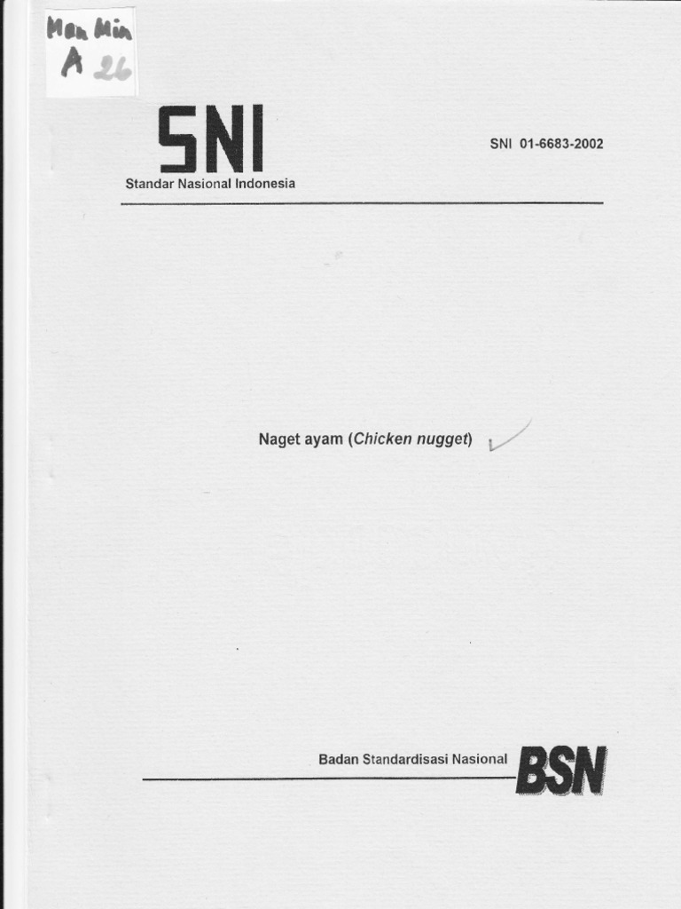 SNI Nugget Ayam | PDF