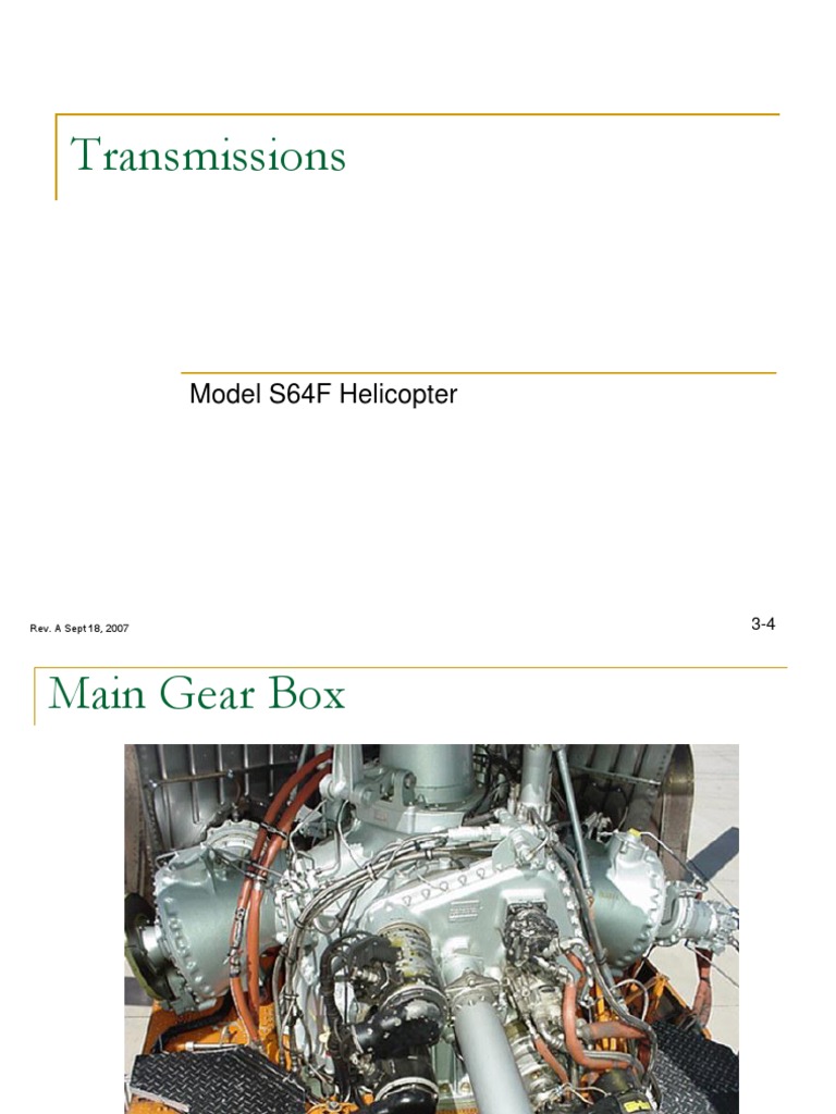 Helicopter Main Gearbox Guide | PDF | Transmission (Mechanics) | Clutch