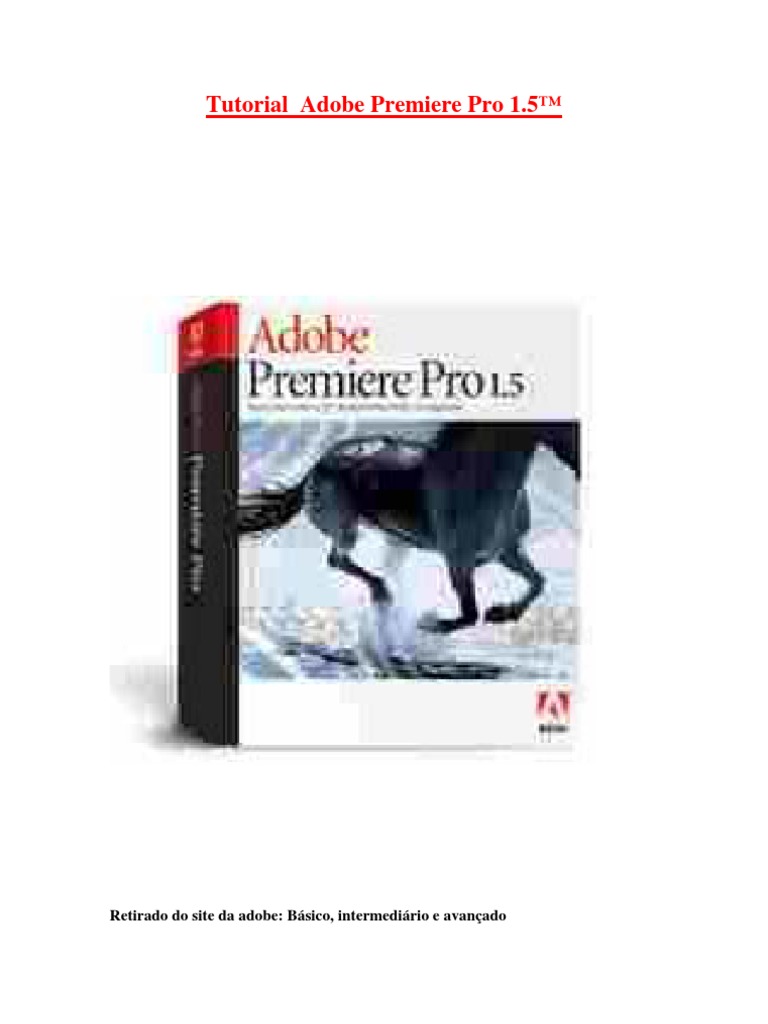 Tutorial Do Adobe Premiere PRO | PDF | Arte | Computadores