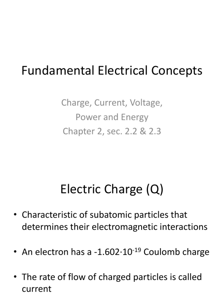 Fundamental Electrical Concepts V 2 | PDF | Electric Current | Voltage