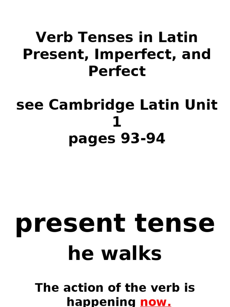 Latin Verb Tenses: Imperfect and Perfect Tense Signs | PDF
