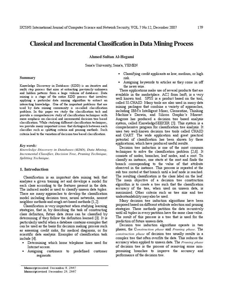 Incremental Classification | PDF | Data Mining | Test Set