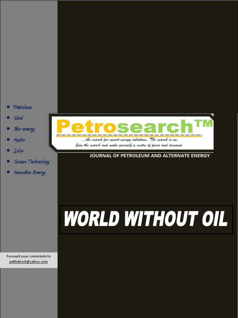 A World Without Oil - Petrosearch Africa - Jpae.vol.01 | PDF