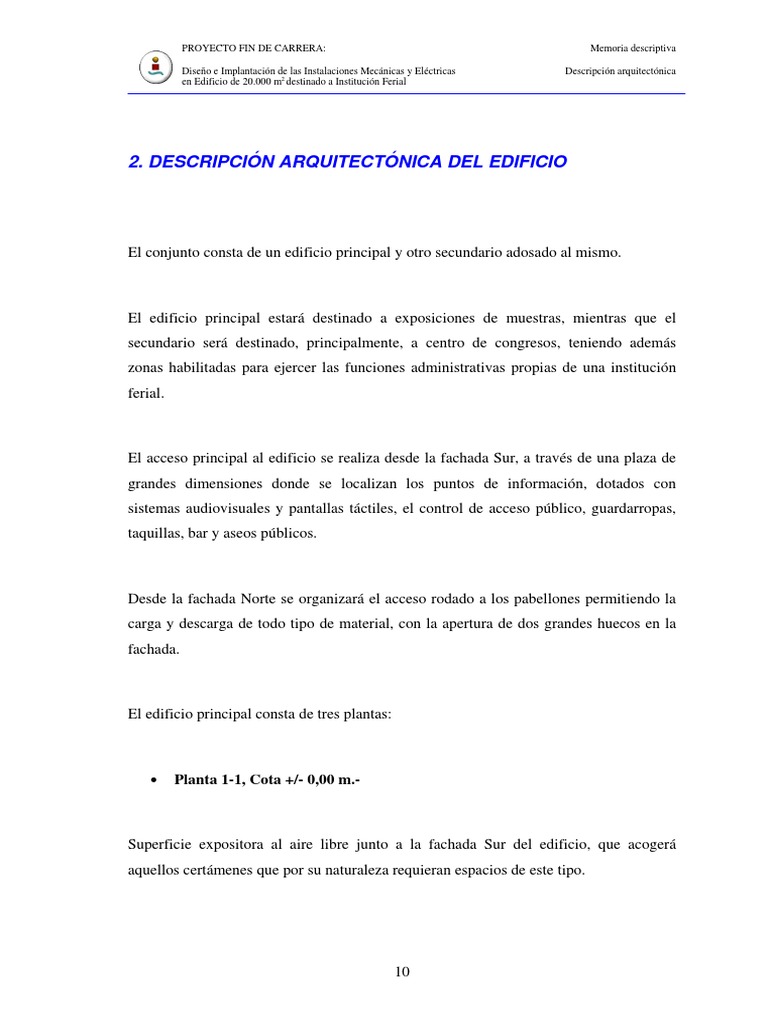 2 Descripcion Arquitectonica Del Edificio | PDF | Memoria del ordenador | Diseño