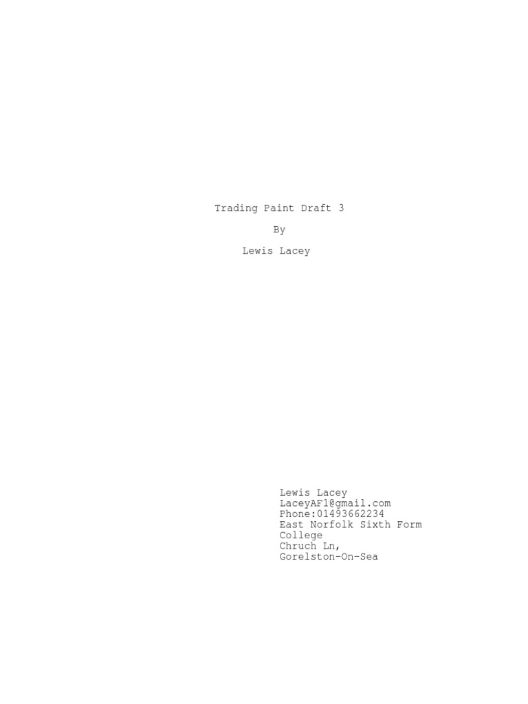 Trading Paint Draft 3 (Final) | PDF | Transport | Nature