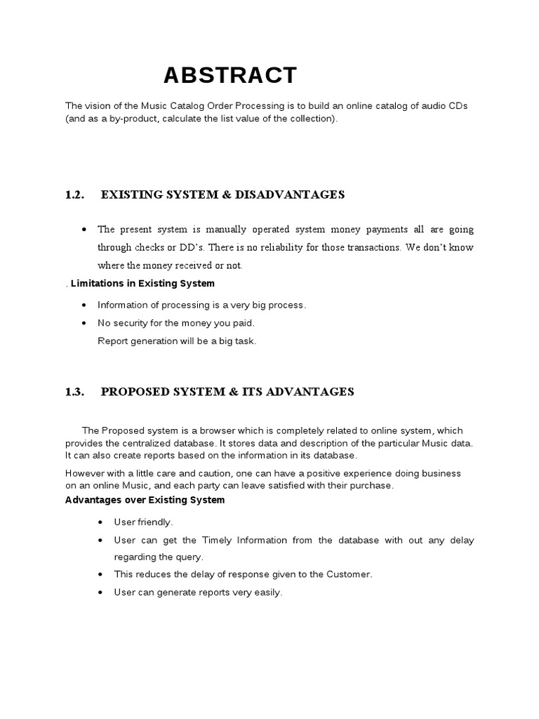 1.2. Existing System & Disadvantages | PDF | Computer Data ...