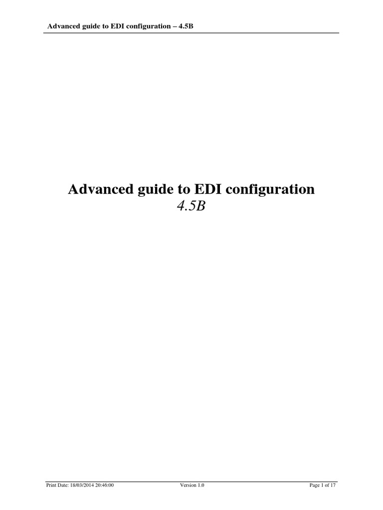 EDI Configuration Guide 4.5B | PDF | Electronic Data Interchange | Filename