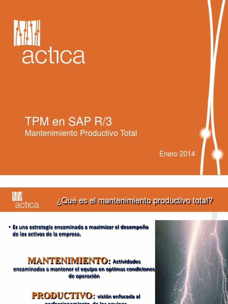 TPM en Sap Actica | PDF | Sap Se | Planificación