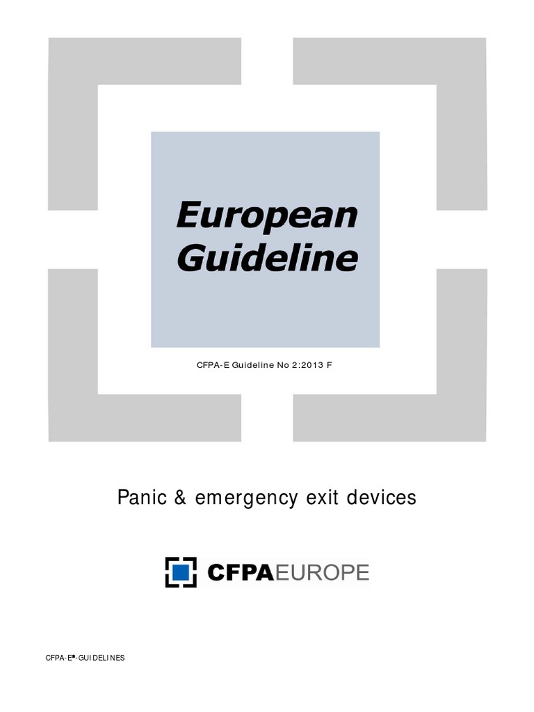 CFPA E Guideline No 2 2013 F | PDF | Door | Lock (Security Device)