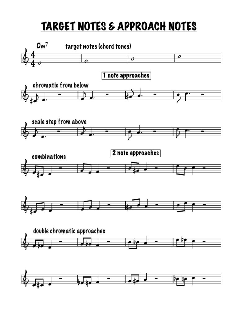 Target Notes & Approach Notes | PDF