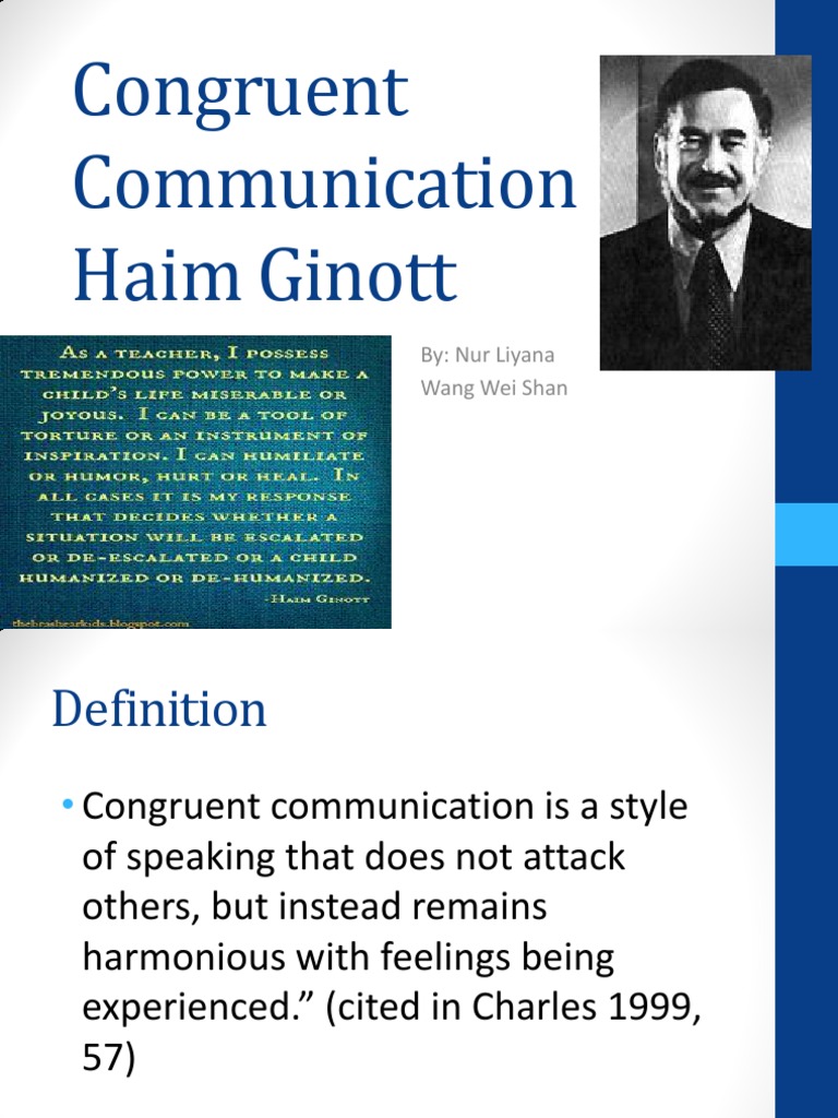 Understanding Congruent Communication | PDF | Classroom Management ...