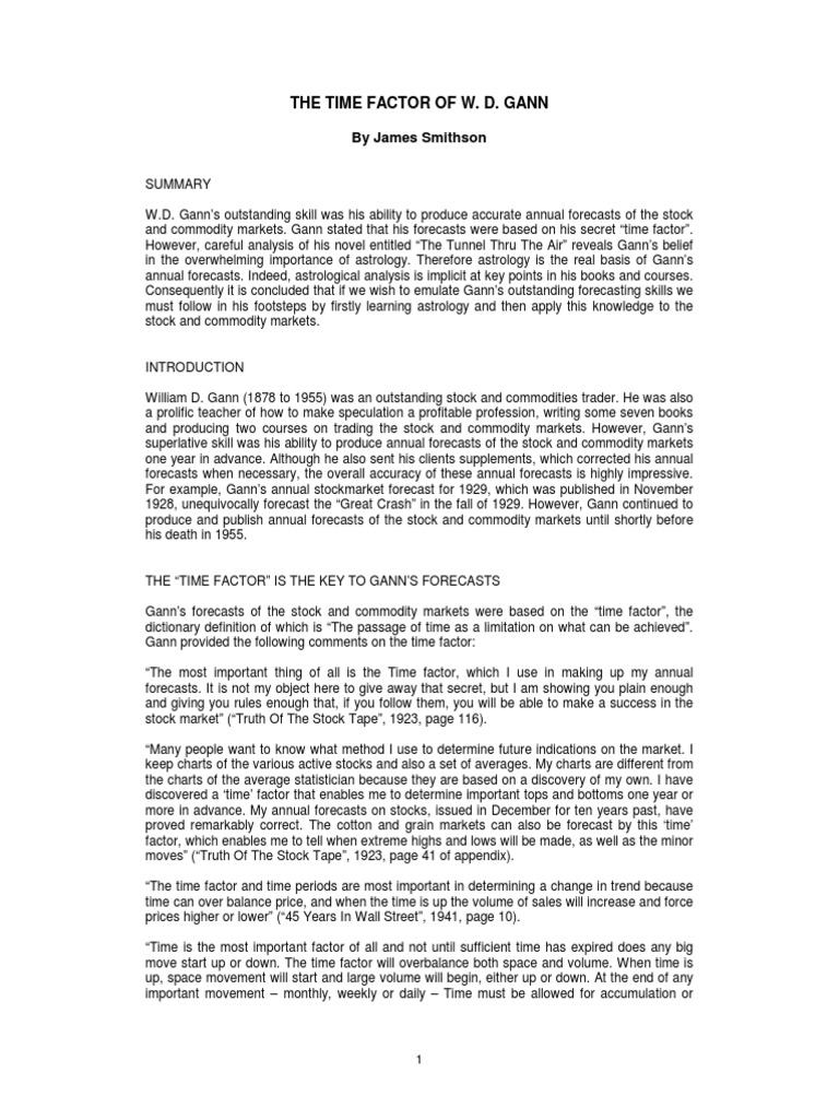 Gann's Time Factor and Astrology Insights | PDF
