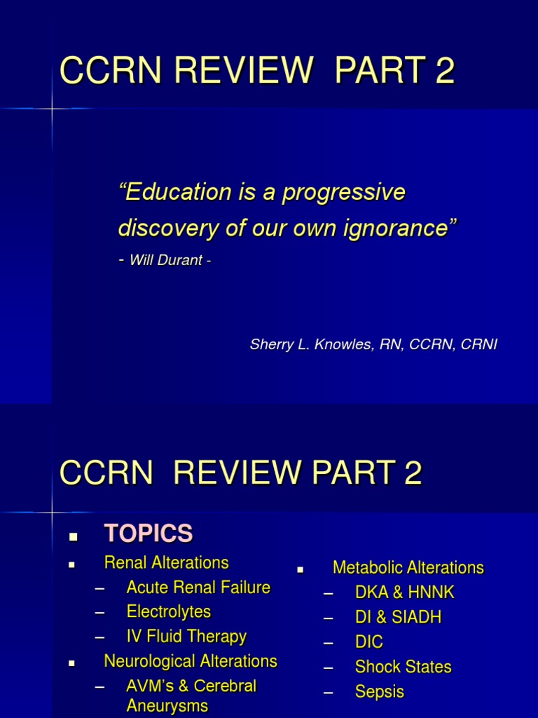 CCRN Review Part 2: A Comprehensive Guide to Renal Alterations ...