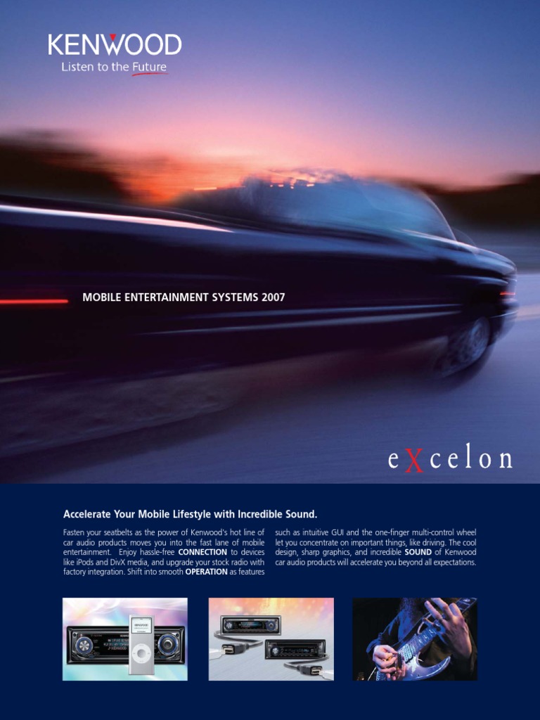 Kenwood Car Excelon 2007 | PDF | I Pod | Loudspeaker