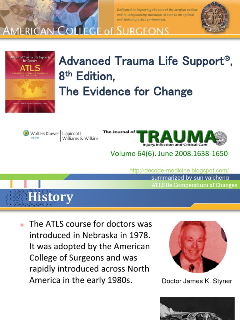ATLS 8th Edition | PDF | Major Trauma | Traumatic Brain Injury