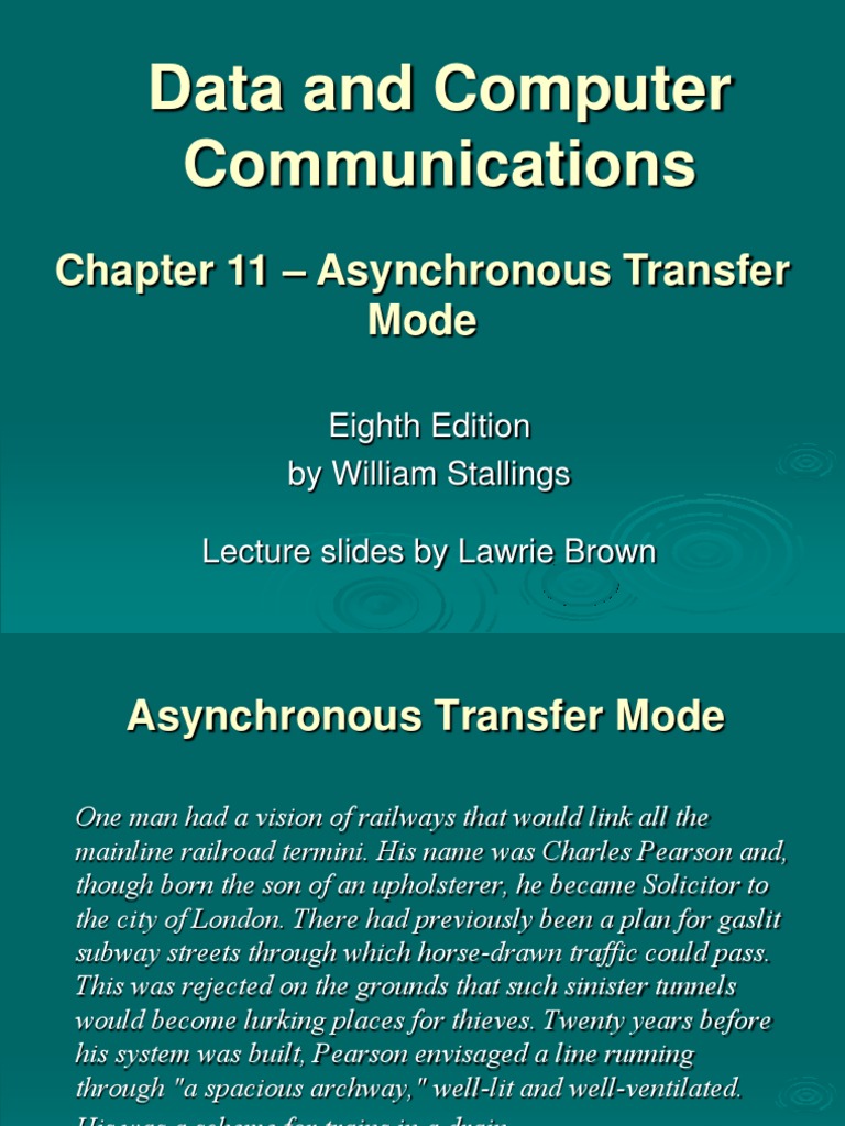 Data and Computer Communications: - Asynchronous Transfer Mode | PDF | Asynchronous Transfer ...