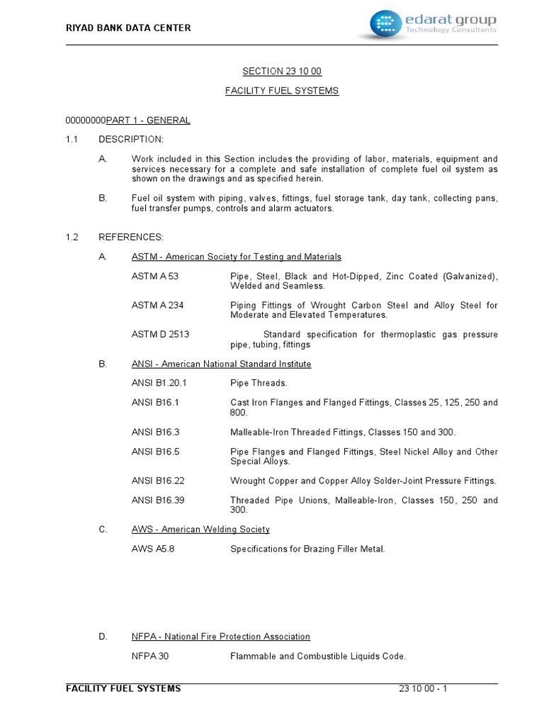 Facility Fuel Systems Overview | PDF | Pipe (Fluid Conveyance) | Pump