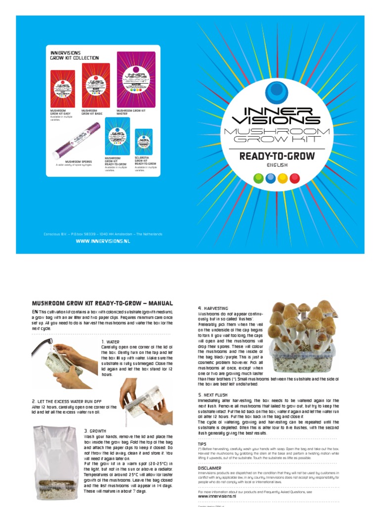 Mushroom Grow Kit Ready To Grow Download EN PDF | Download Free PDF ...