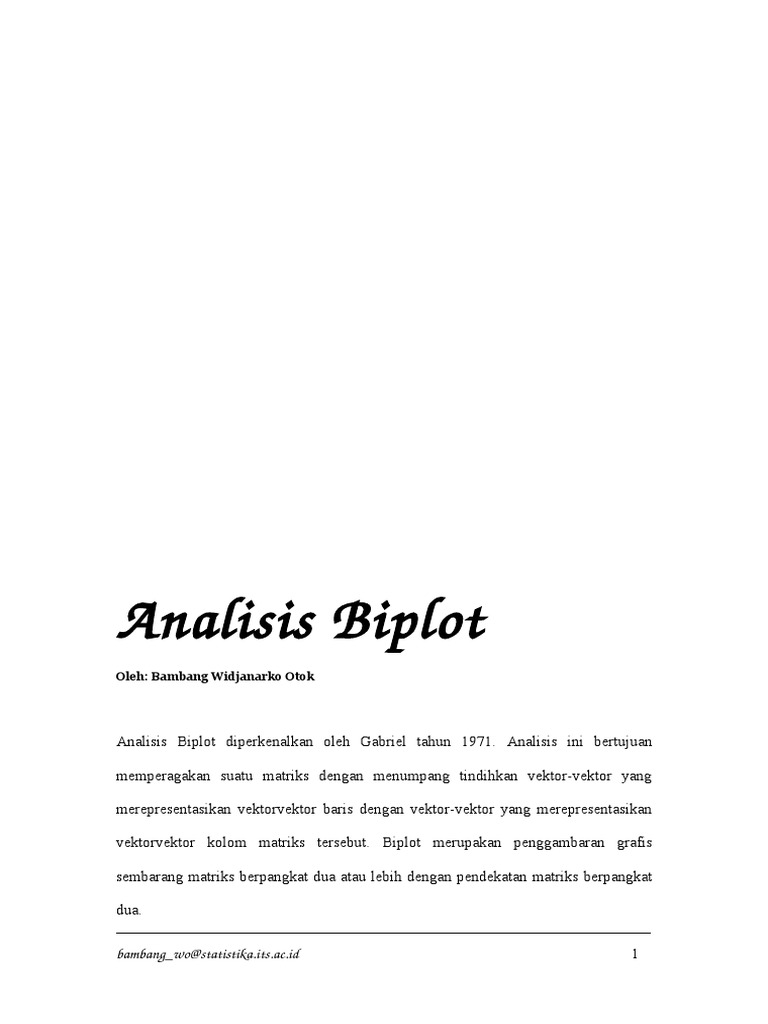Analisis Biplot | PDF