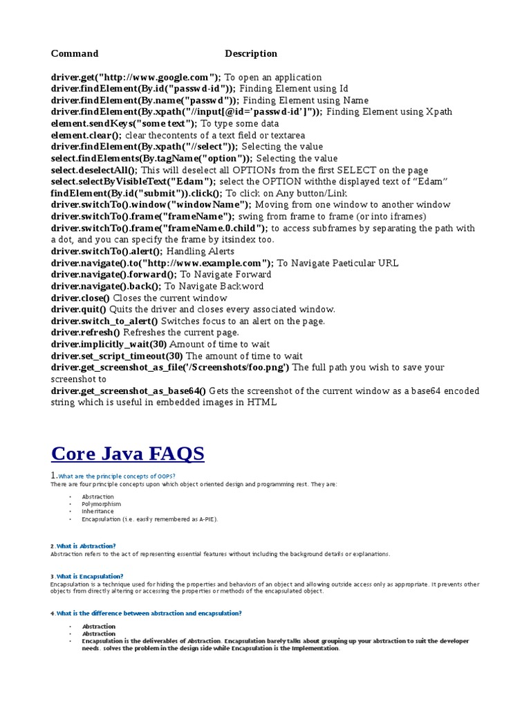 Core Java FAQS: A Dot, and You Can Specify The Frame by Itsindex Too | PDF | Method (Computer ...