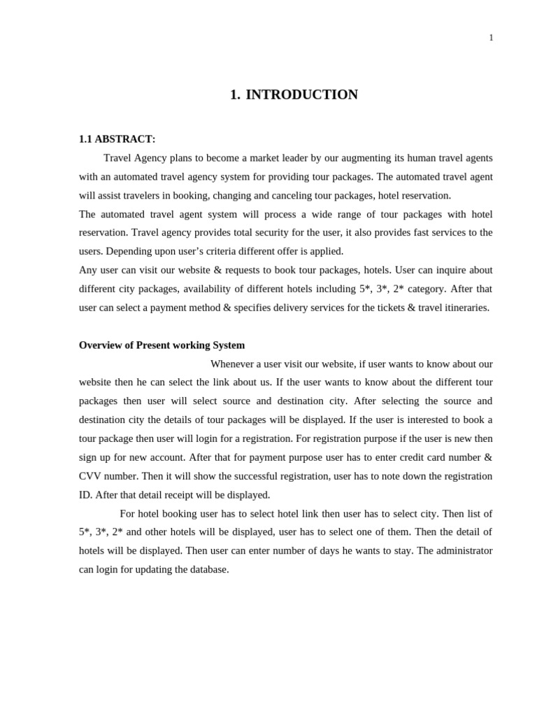 PROJECT REPORT Travel Management | PDF | Databases | Server (Computing)