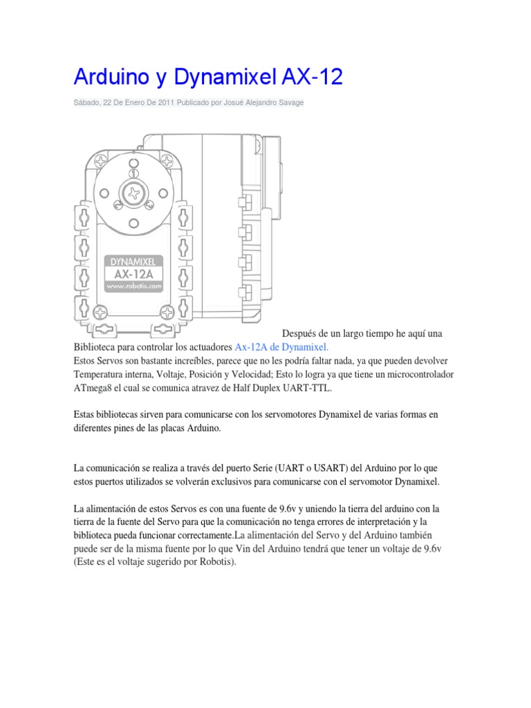 Arduino y Dynamixel AX | PDF