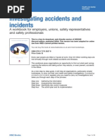Accident Investigation HSG245 | PDF | Risk | Safety