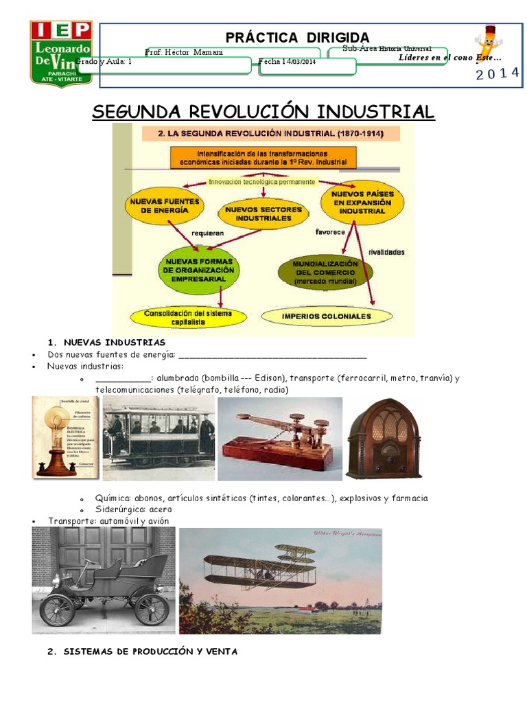 LA REVOLUCIÓN INDUSTRIAL-ESQUEMA-MIO 4to de Secundaria 19-03-2014 | PDF ...