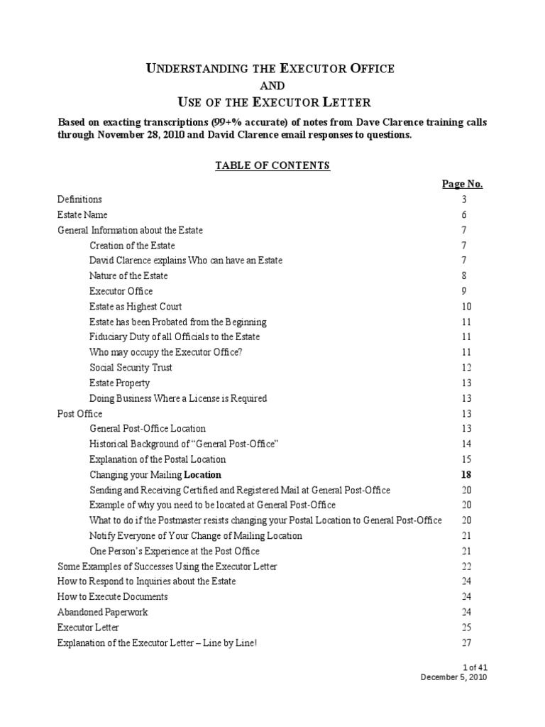 Understanding Executor Office and Use | PDF | Probate | Fiduciary
