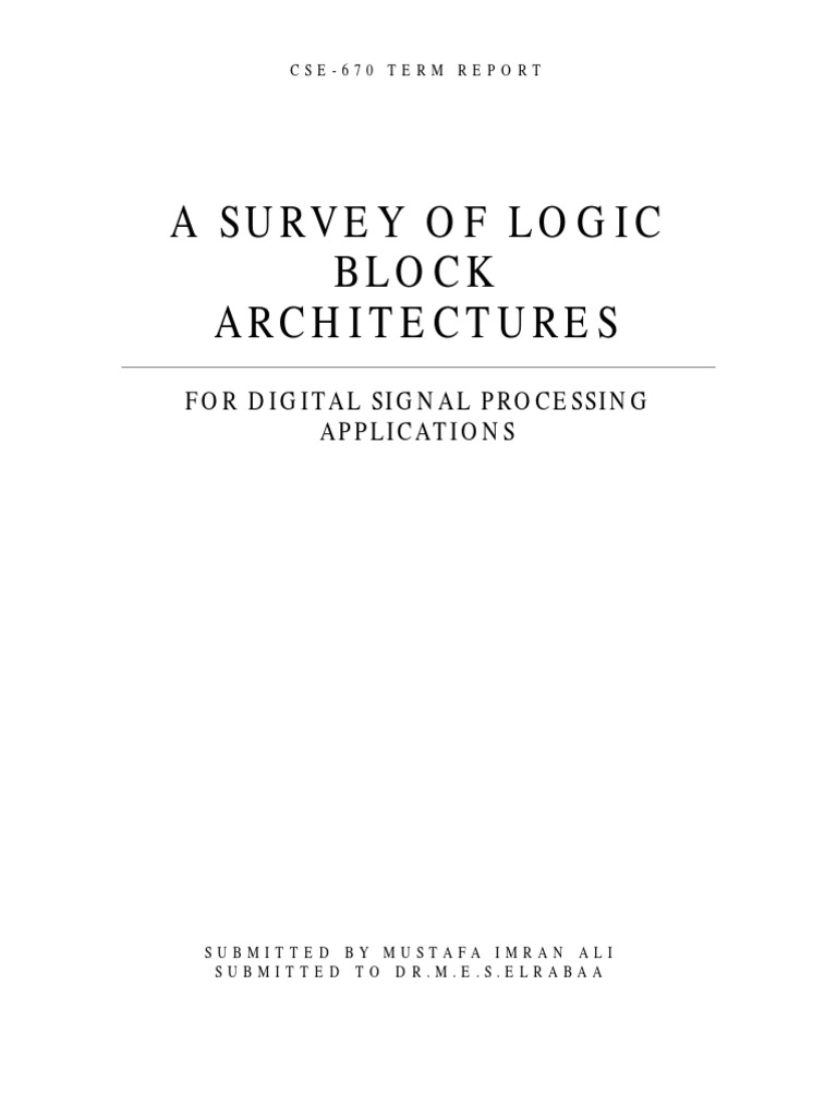 DSP in FPGA | PDF | Field Programmable Gate Array | Digital Signal ...