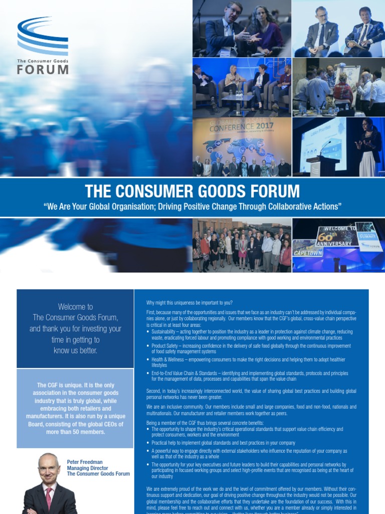 The Consumer Goods Forum Corporate Brochure | PDF | Supply Chain ...