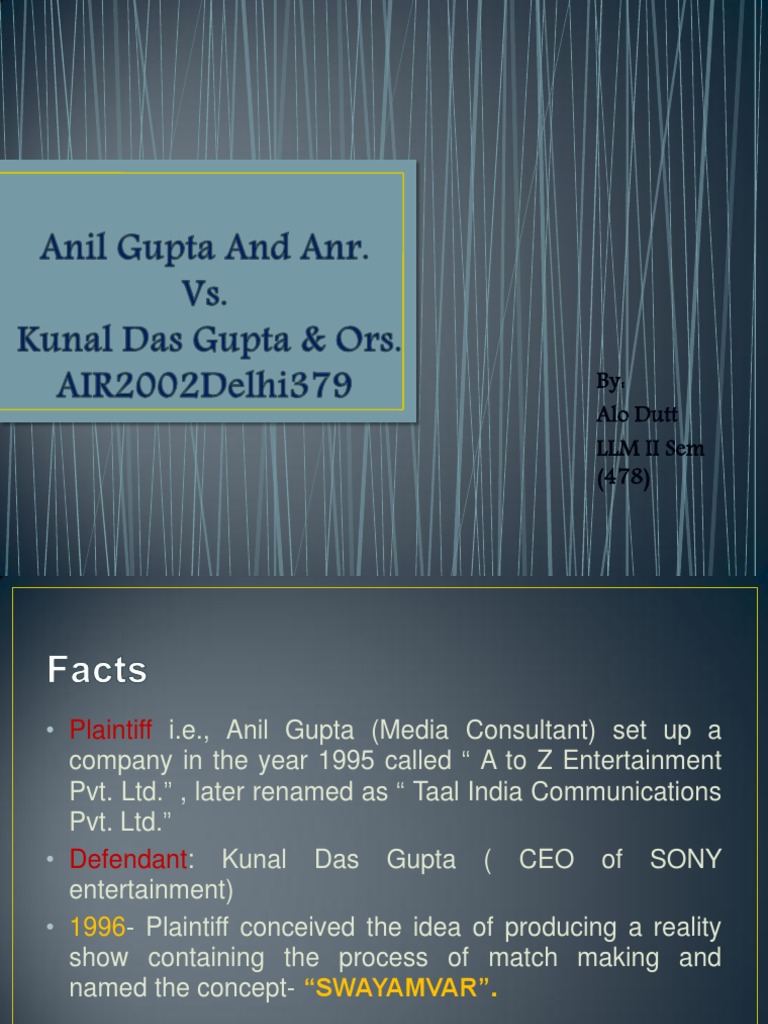 Anil Gupta vs. Kunal Das Gupta | PDF | Monopoly (Economics) | Copyright