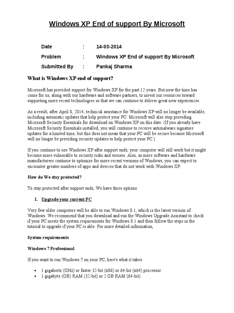 Windows XP End of Support: Upgrade Options and Security Risks After ...