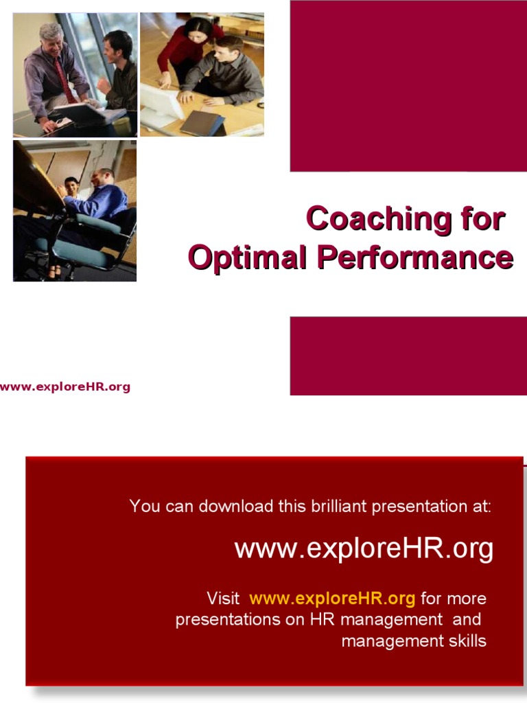 Coaching Skills For Optimal Performance | PDF | Motivation | Motivational