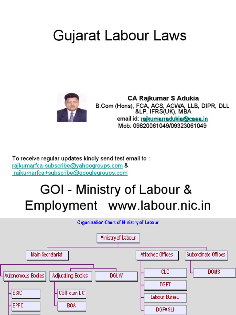 55 Gujarat Labour Laws 1203 | PDF | Workforce | Employment
