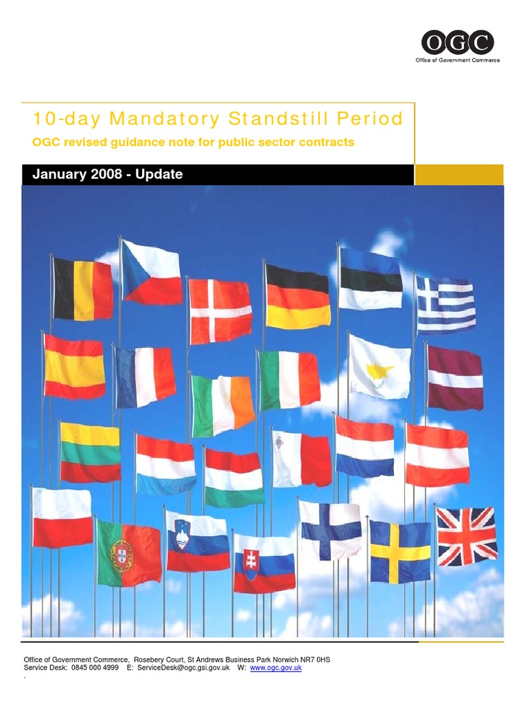 10day Mandatory Standstill Period | PDF | Government | Social Institutions