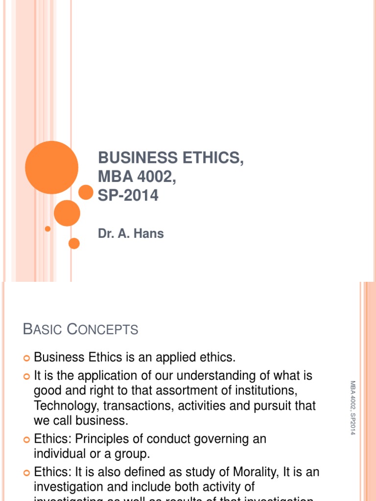 Business Ethics, Module 1 | PDF | Business Ethics | Morality