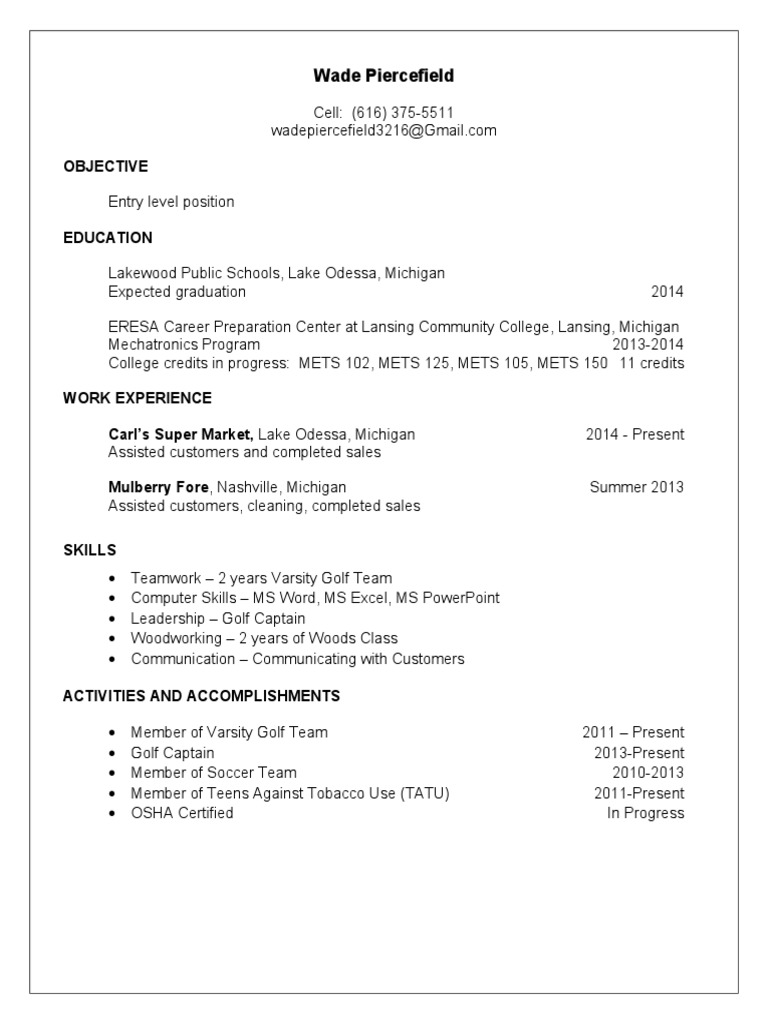 Entry-Level Job Seeker Resume | PDF