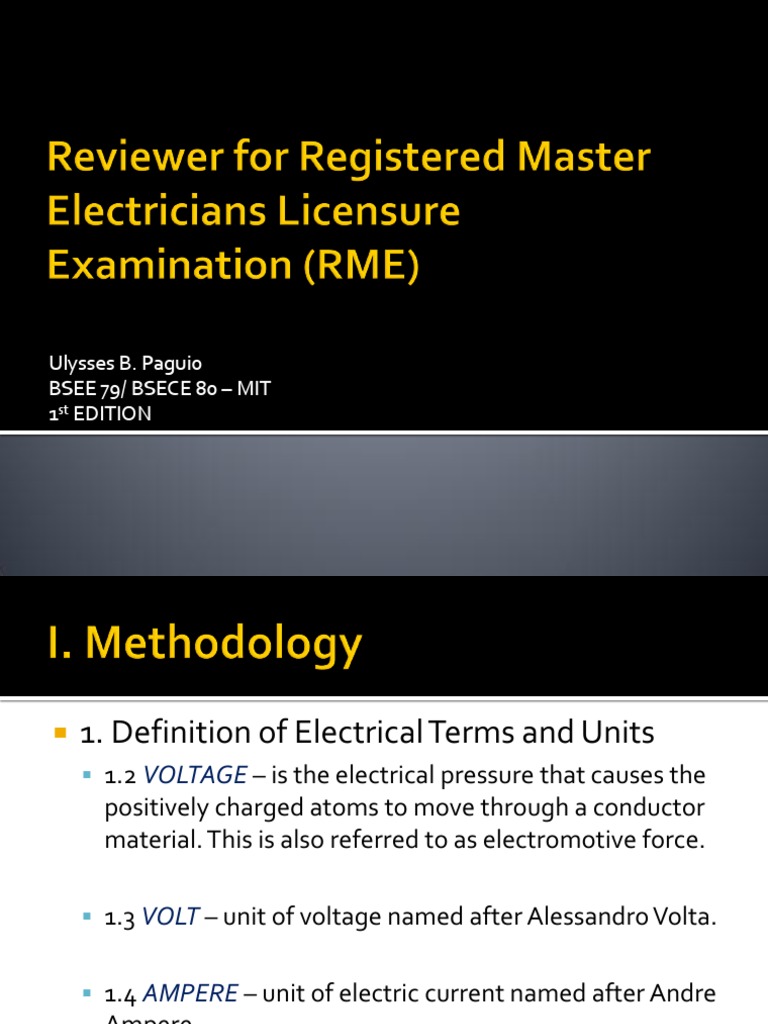 RMsE Lecture | PDF | Lighting | Electric Current