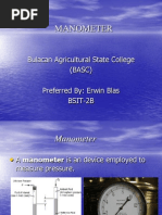 Manometry Calculation Details | PDF | Pressure Measurement | Pressure