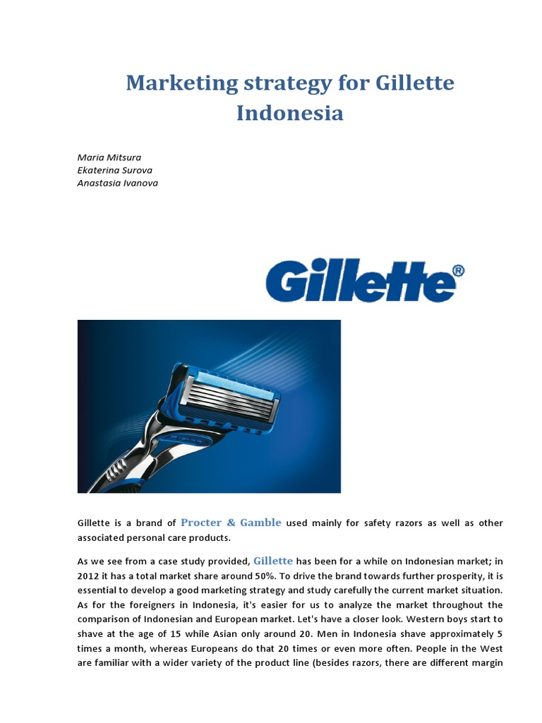 Marketing Strategy For Gillette Indonesia | PDF | Promotion (Marketing ...
