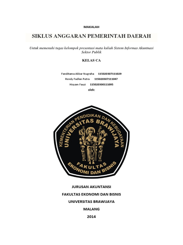 Siklus Anggaran Pemerintah Daerah | PDF