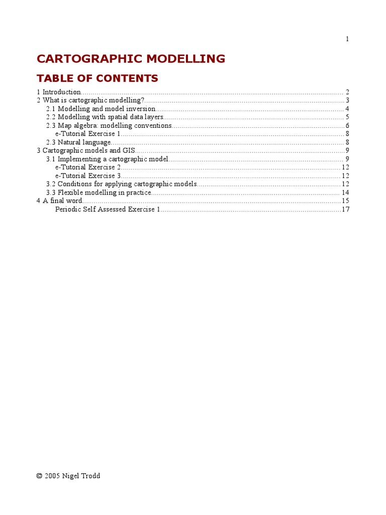 Understanding Cartographic Modelling | PDF