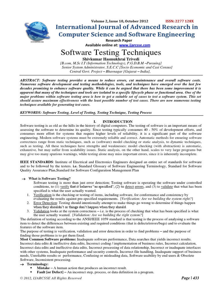 Softeware Testing Techniques Pdf Software Testing Verification 9830