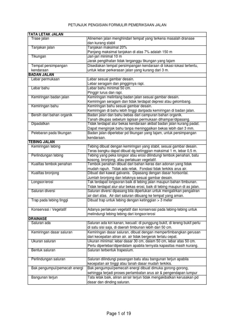 Petunjuk Pengisian Form Pemeriksaan | PDF