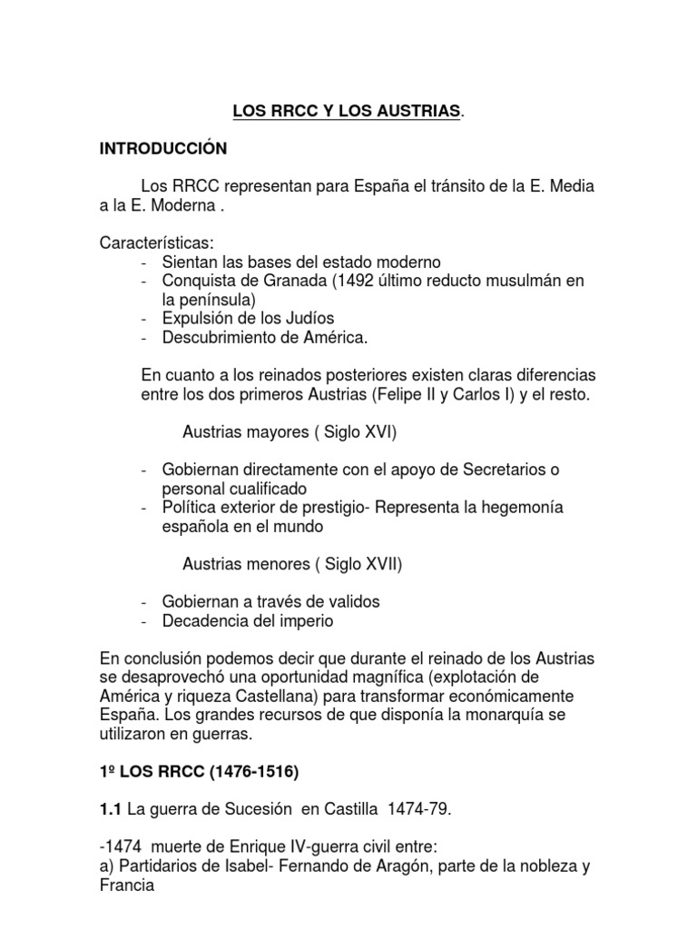 Los Rrcc-Los Austrias | PDF