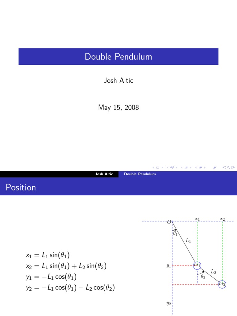 Double Pendulum | PDF | Lagrangian Mechanics | Trigonometric Functions