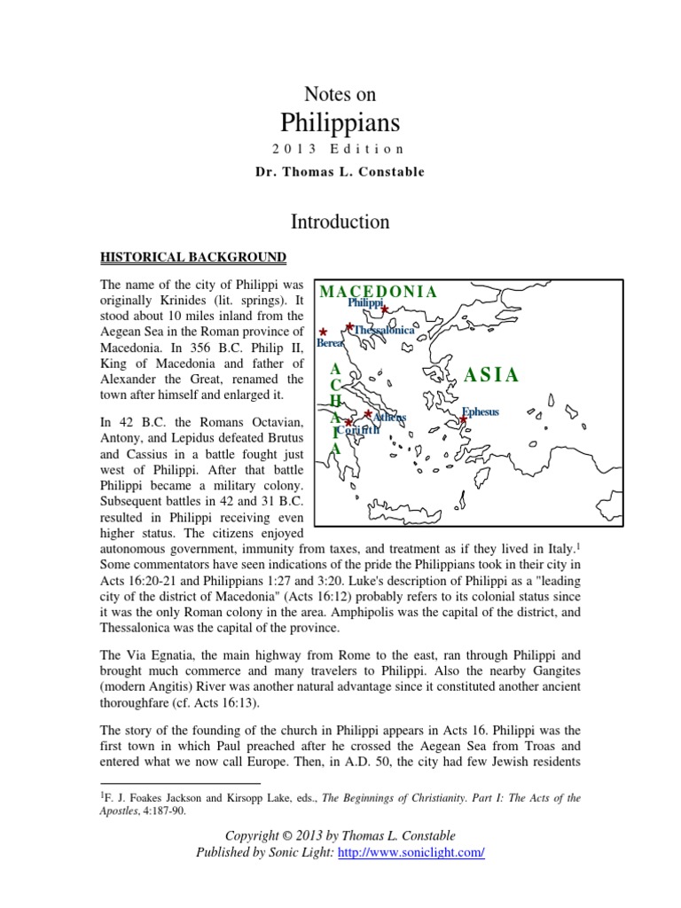 Philippians Commentary Constable | PDF | Epistle To The Philippians ...