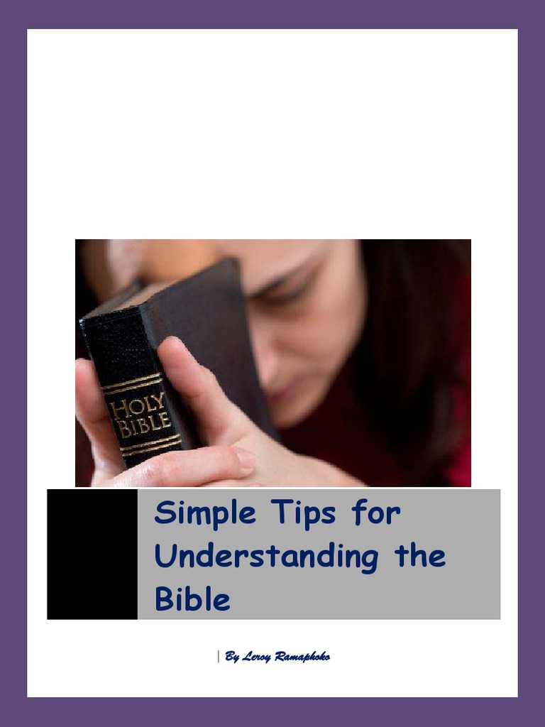 Simple Tips For Understanding The Bible | PDF | Bible | Book Of Genesis