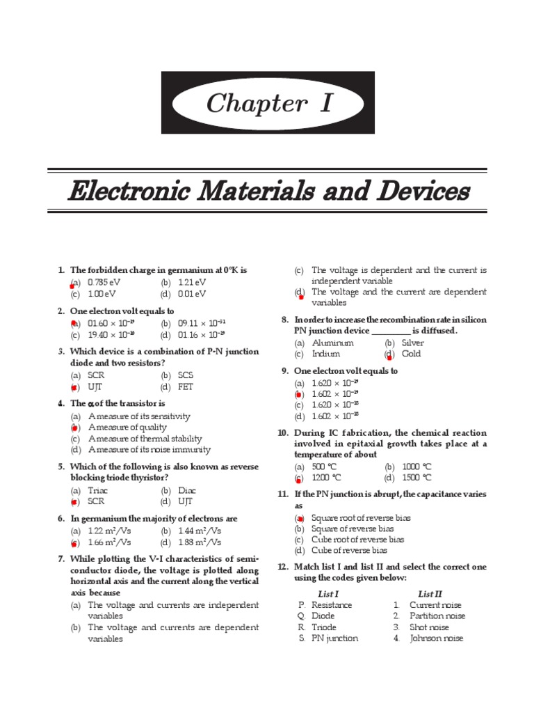 Electroncs Devices and Circuits | PDF | P–N Junction | Field Effect ...
